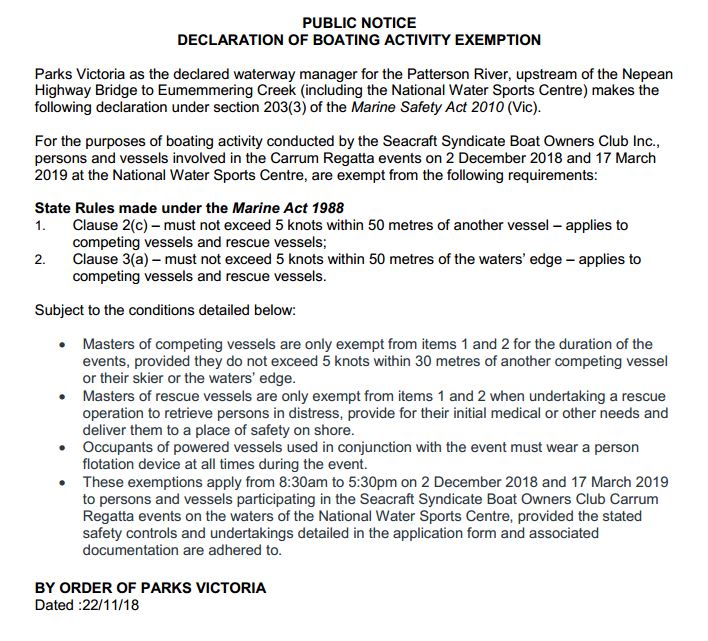 Carrum Public Notice